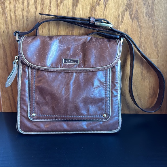 Cole Haan | Bags | Cole Haan Leather Cross Body Expandable Bag Saddle ...